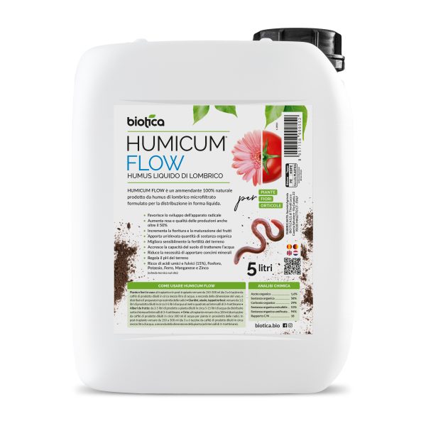 BIOTICA Humus di Lombrico Liquido Naturale 100% Biologico Italiano 5 ...
